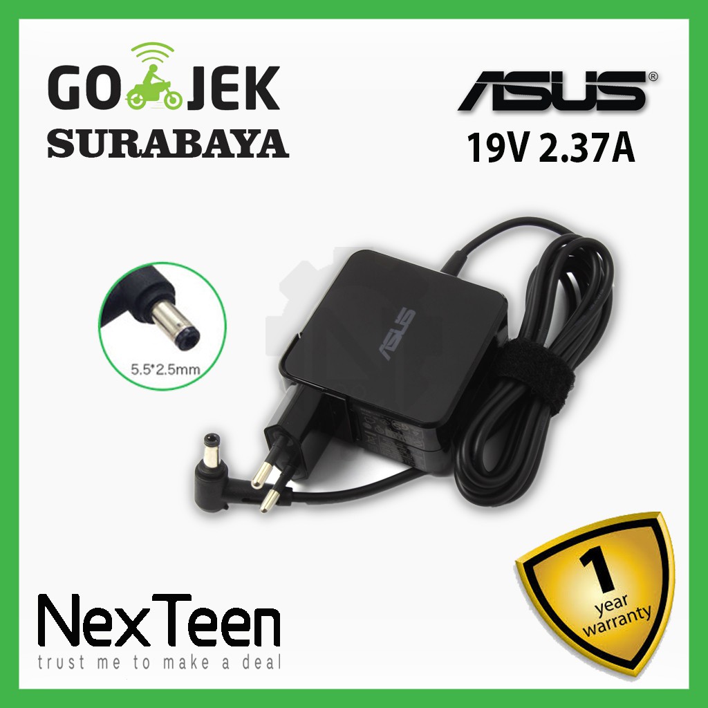 Jual ORIGINAL Adaptor Charger Laptop ASUS 19v 2.37a Square X451C X455L X450 X455L X551C X551M ...