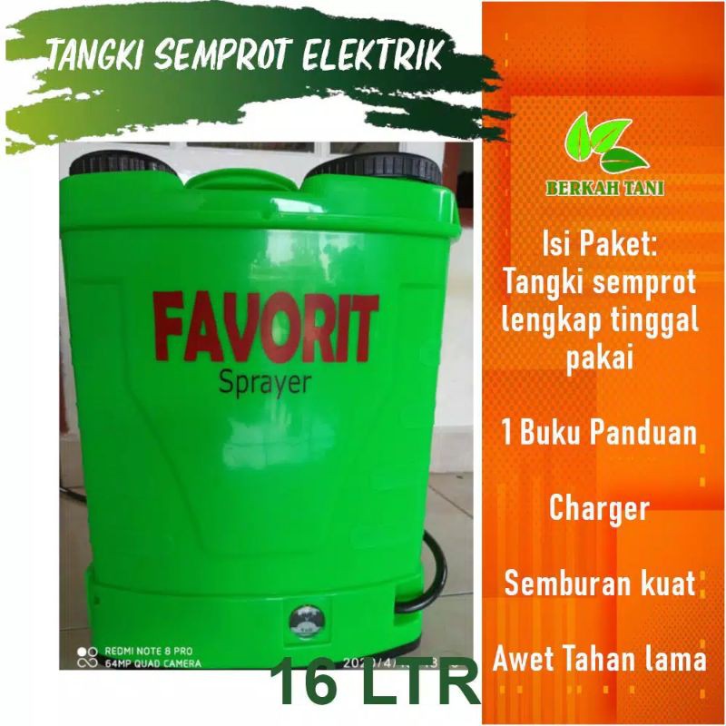 Jual Tangki semprot elektrik FAVORITE 16L | Shopee Indonesia