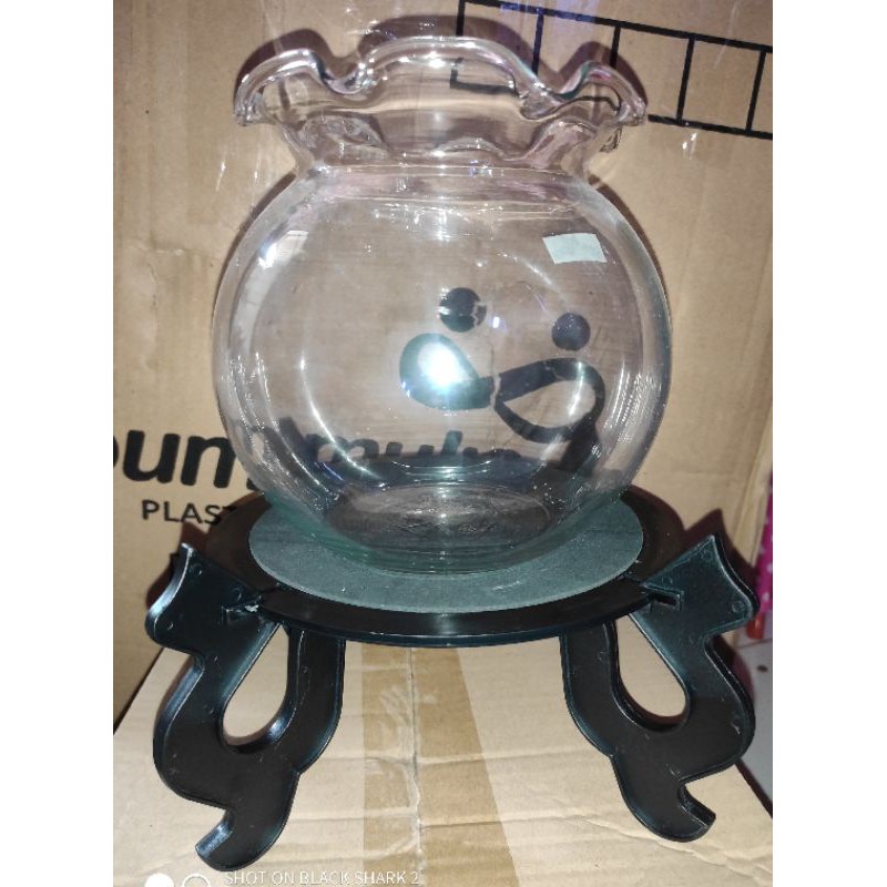 Jual aquarium bulat + kaki aquarium dlx 1,5L | Shopee Indonesia