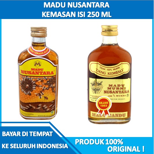 Jual MADU NUSANTARA ORIGINAL - MADU MURNI - MADU SUPER - 1 BOTOL 250 ML ...