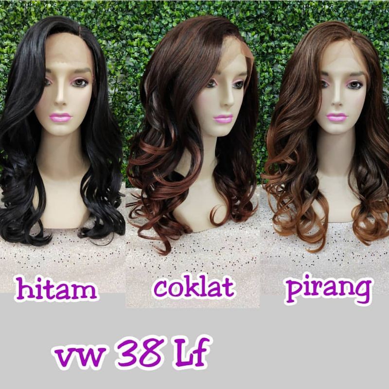 Jual WIG LACE CURLY WANITA VW37LF (BISA CUCI CATOK) Indonesia|Shopee ...