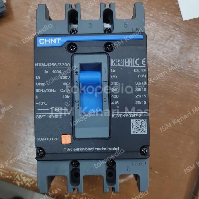 Jual Mccb Breaker Chint Nxm-125S 3P 80A - 100A 25Ka | Shopee Indonesia