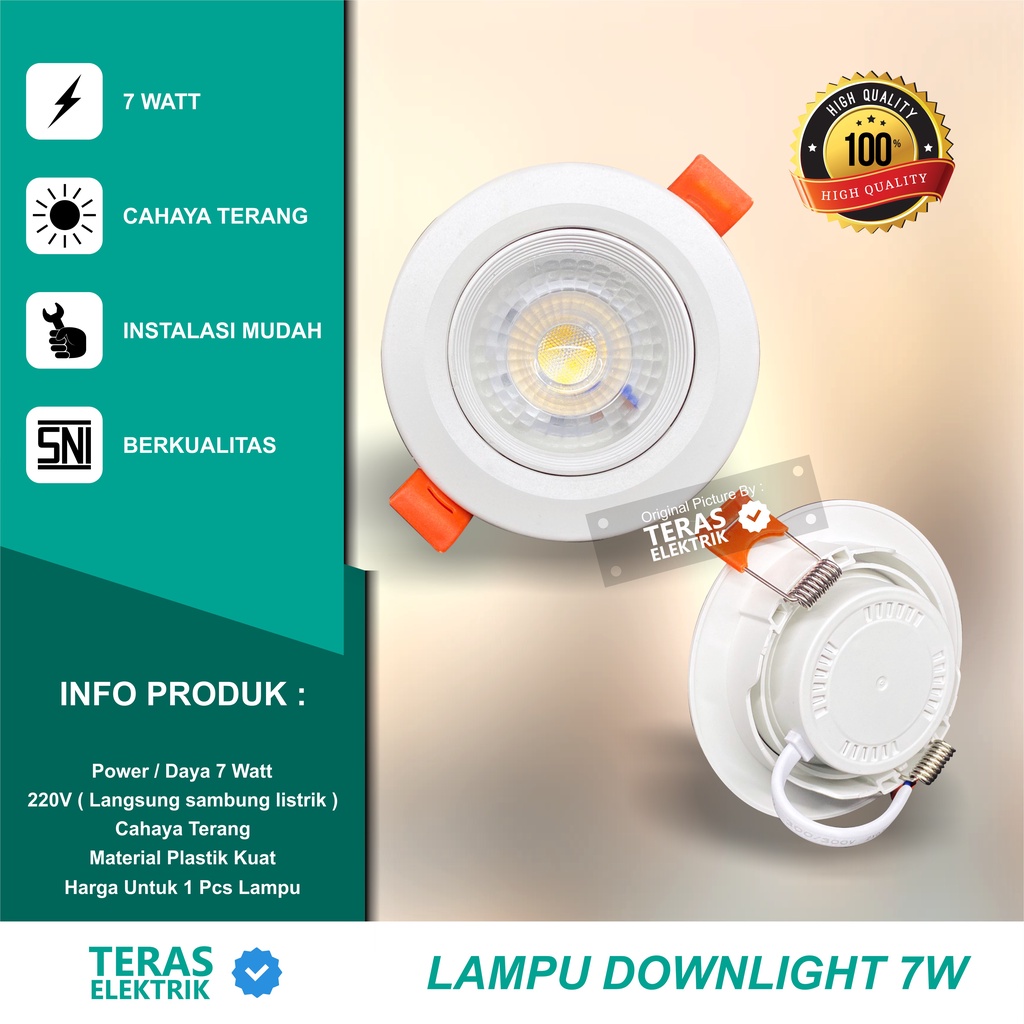 Jual Lampu downlight spotlight LED 7w 7 Watt | Shopee Indonesia