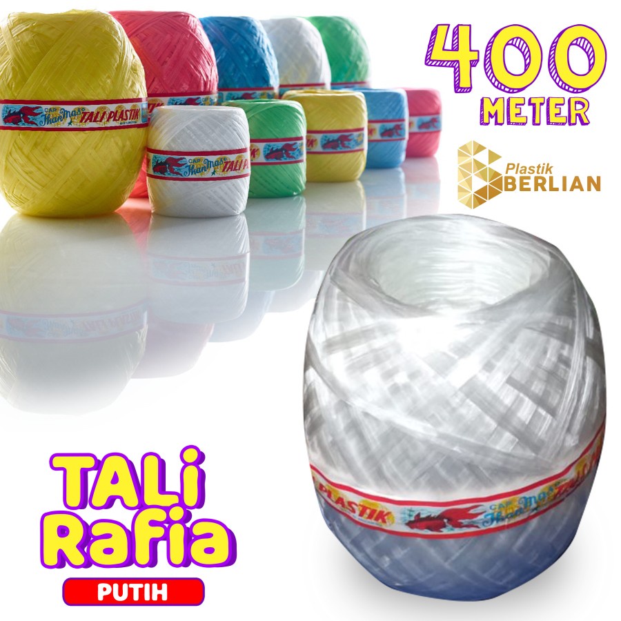 Jual Tali Rafia Besar / Tali Plastik Warna Warni Panjang 500 meter ...
