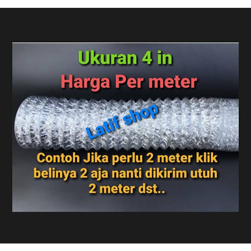 Jual Flexible Ducting 4 inchi / Pipa Exhaust , AC 4 in/pipa aluminium ...