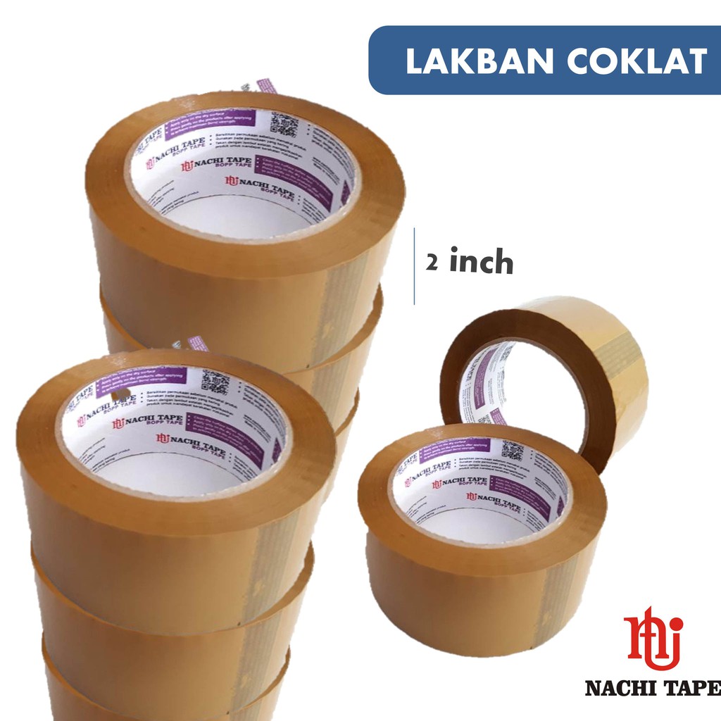 Jual LAKBAN COKLAT 48mm x 100Y/ LAKBAN COKLAT/ LAKBAN BESAR 2INCH / ISOLASI BESAR WARNA COKLAT ...