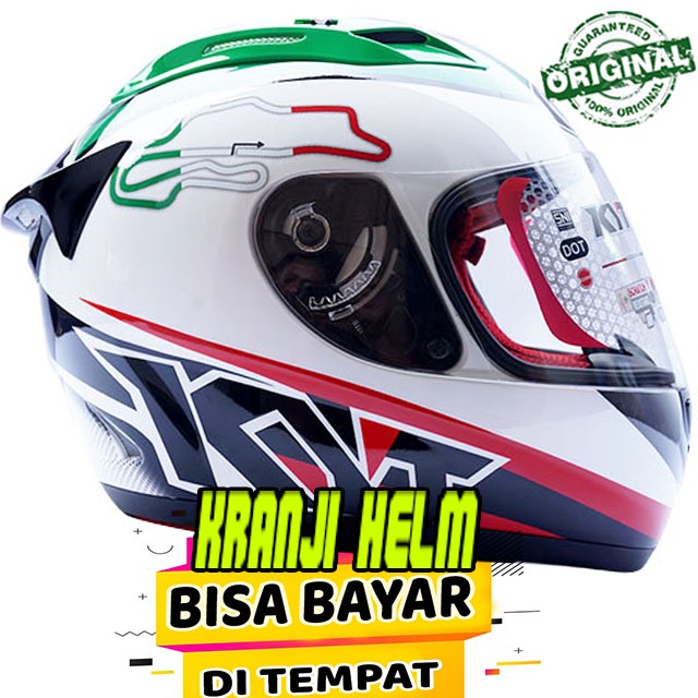 Jual Helm / Helm fullface / Helm kyt rc7 #15 italy white termurah ...