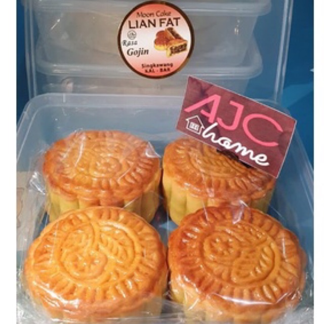 Jual MOON CAKE LIAN FAT GOJIN TANPA TELUR ISI 4 / MOONCAKE GOJIN TANPA ...