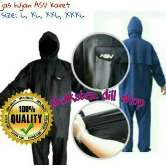 Jual Jas hujan asv karet original grade ako | Shopee Indonesia