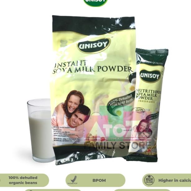Jual Unisoy Soya Milk Low Sugar 240Gr (8 Sachet) | Shopee Indonesia