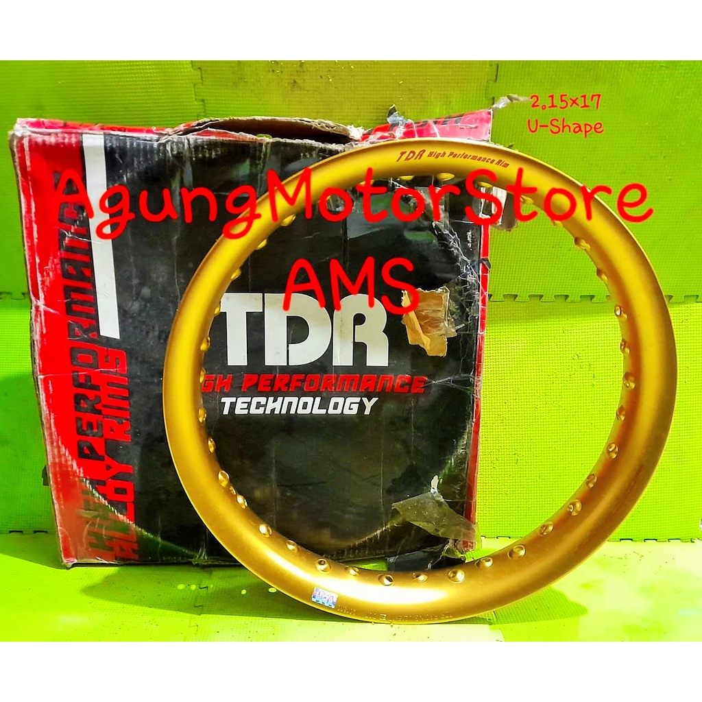 Jual VELG RING TDR MODEL U-SHAPE UKURAN 2.15 RING 17 GOLD DAN MATTE ...