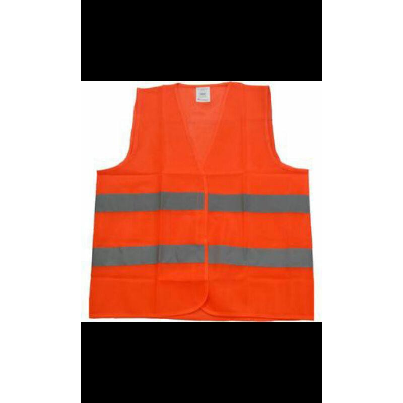 Jual ROMPI POLYSTER WARNA ORANGE ROMPI SAFETY VEST PEKERJA INDUSTRI ...