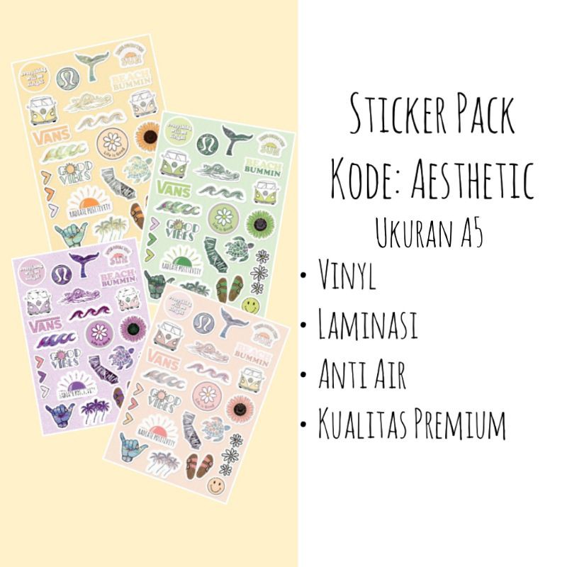 Jual Sticker Pack Aesthetic Label Stiker Estetik Stiker Murah Stiker ...