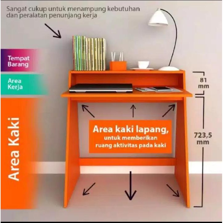 Jual Meja Kerja / Meja Kantor Minimalis Bahan Multiplek / Bahan Plywood ...