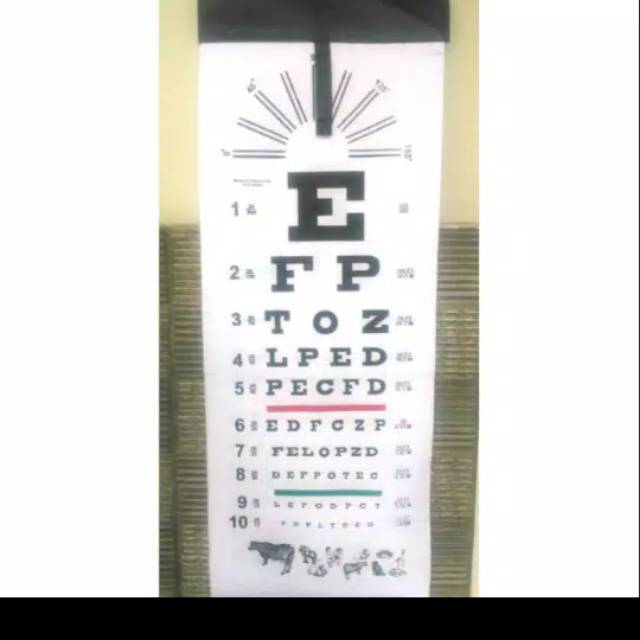 Jual Alat periksa mata /snelen chart test mata rabun(standart optik ...
