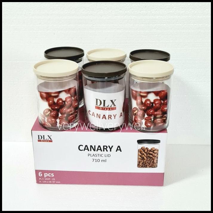 Jual Toples Kaca Bulat Canary A Kedap Udara 710Ml ( 6 Pcs) | Shopee Indonesia