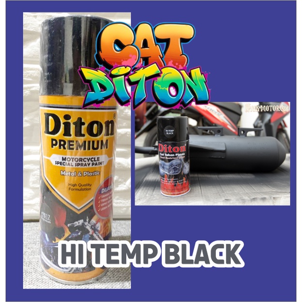 Jual Cat Pilox DITON Knalpot Anti Panas HiTemp Hi Temp Black HTB 150cc Indonesia|Shopee Indonesia