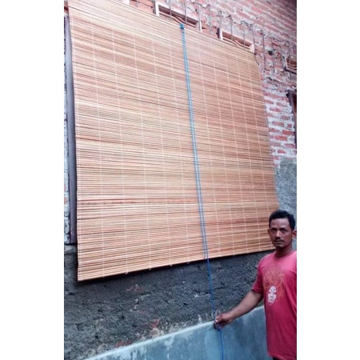 Jual tirai rotan lunjong uk 2,5x3 kostum+tambang dan ring besi | Shopee ...