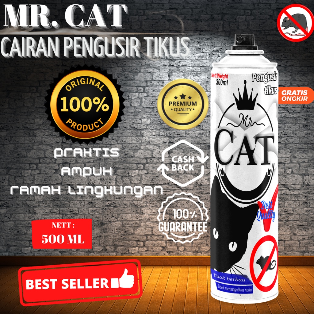 Jual PENGUSIR TIKUS ANTI TIKUS OBAT TIKUS MR CAT 500 ML AEROSOL 100% AMPUH!!! | Shopee Indonesia