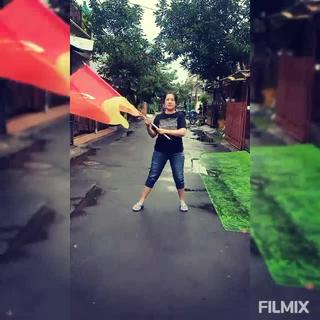 Jual Panji besar lambang kecapi/lyra Daud, 2 lapis, lengkap dengan ...