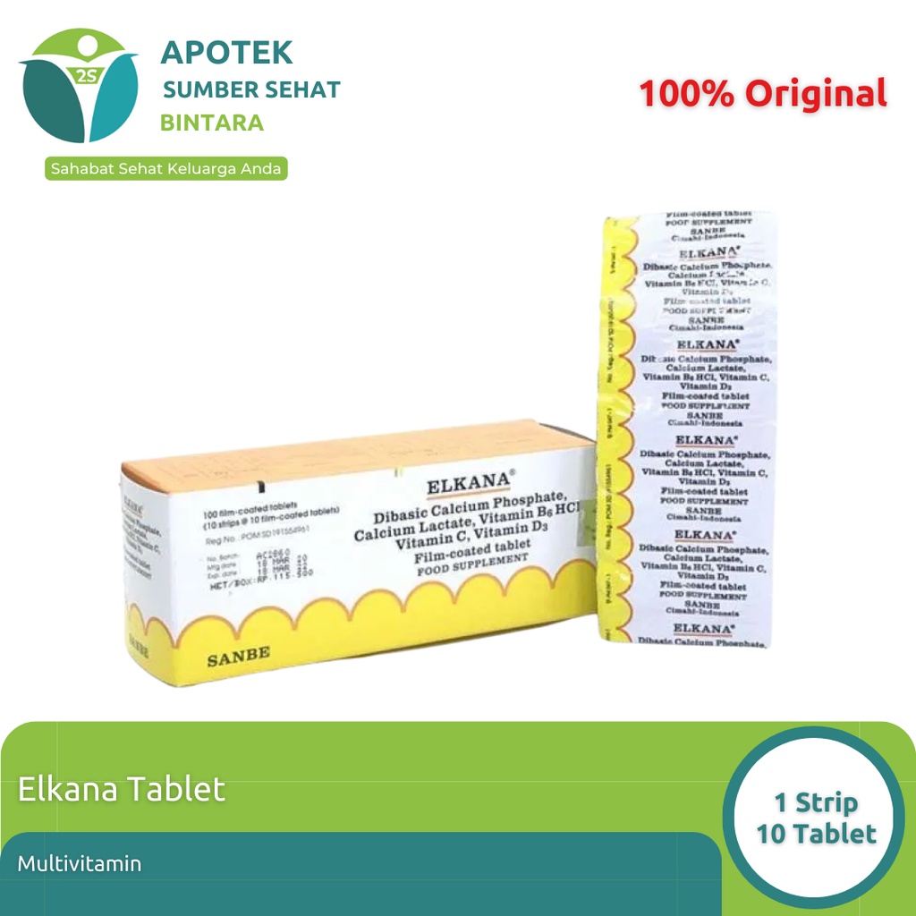 Jual Elkana Tablet Multivitamin Ibu Hamil dan Menyusui | Shopee Indonesia