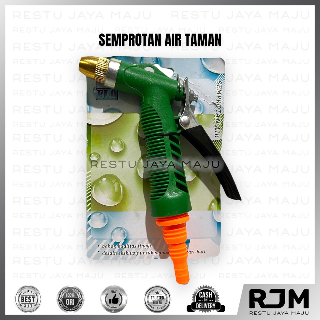 Jual FLO Semprotan Air Taman Hose Nozzle Tanaman PVC Kepala Kuningan ...