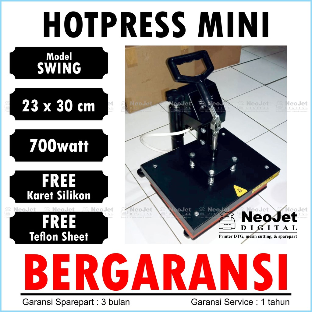 Jual Mesin press pres hotpress hotpres kecil murah hotpres model swing ...