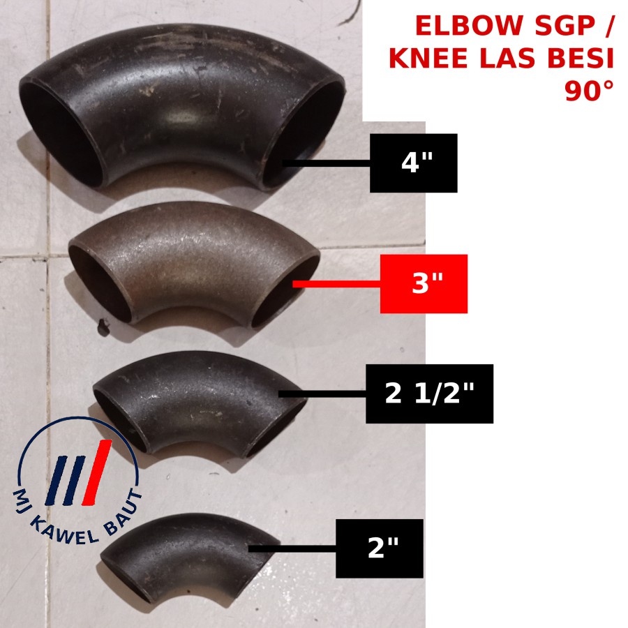 Jual Elbow / Knee SGP Dia. 3" Inch / Keni Las Besi / Bend (90 derajat) | Shopee Indonesia