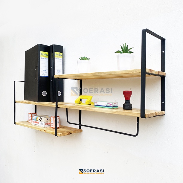 Jual Triple 15Cm Rak Dinding Tora Tempel Gantung Ambalan Susun Tingkat ...