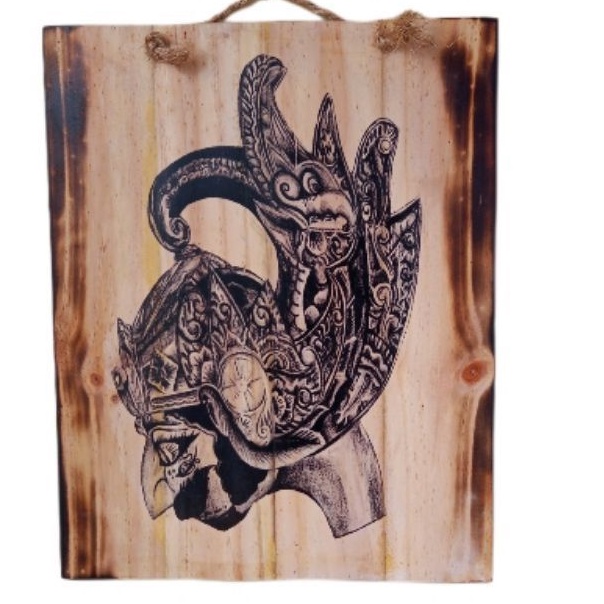 Jual LUKISAN WAYANG ARJUNA HIASAN VINTAGE SOUVENIR JAWA DEKORASI KAFE ...