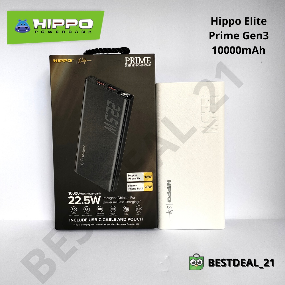 Jual Hippo Elite Powerbank Prime Gen3 10000mAh | Shopee Indonesia