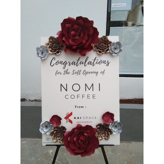 Jual Papan bunga kertas 50x70cm karangan bunga Jakarta (paper flower ...