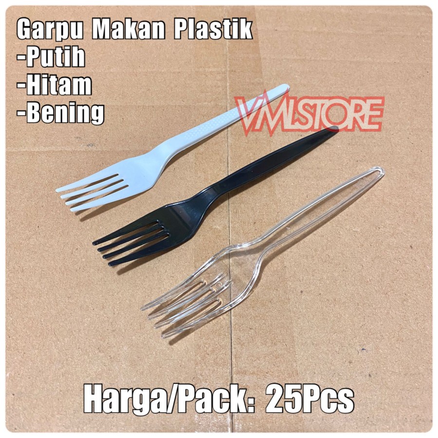 Jual GARPU MAKAN PLASTIK PANJANG - PUTIH - HITAM - BENING - ISI 25PCS ...