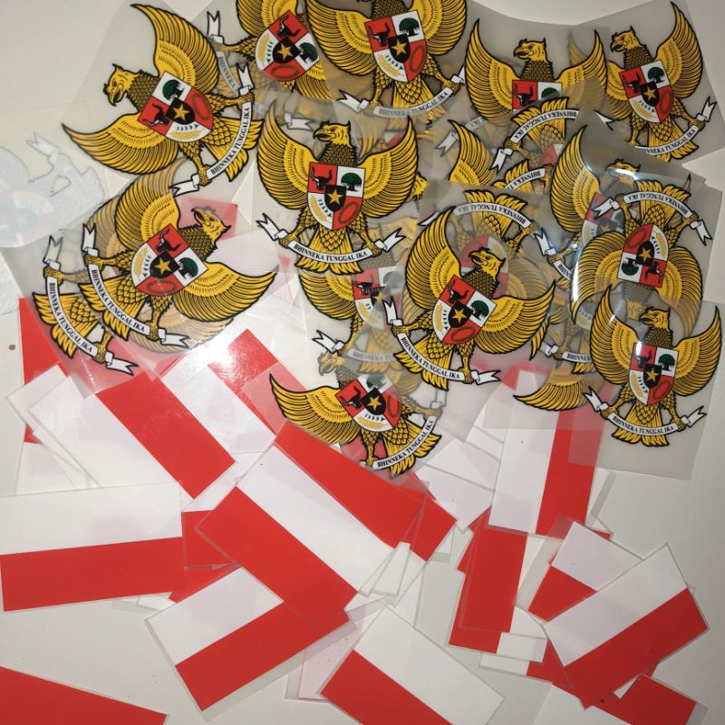 Jual sticker sablon kaos DTF bendera merah putih garuda indonesia ...
