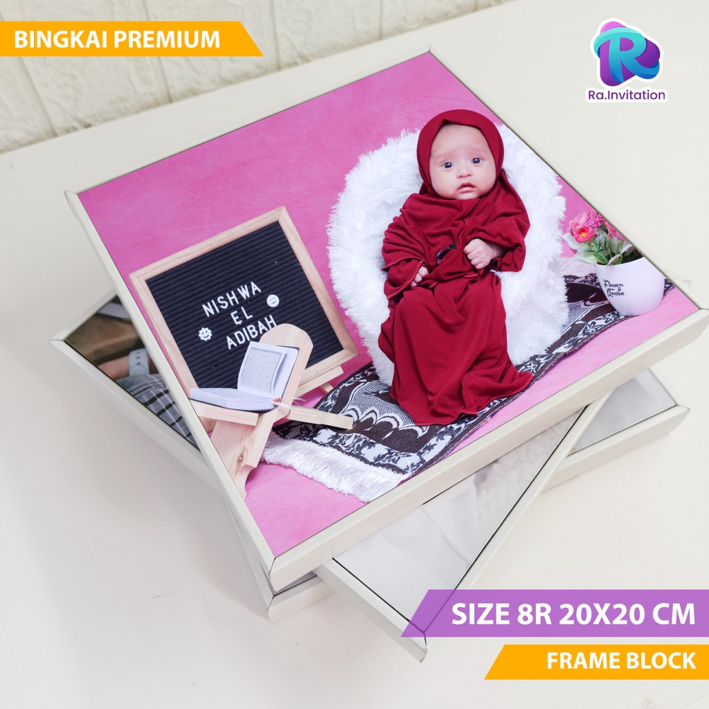 Jual CETAK FOTO BINGKAI 8R 20X20CM LAMINASI FRAME FOTO BLOCK - FOTO ...