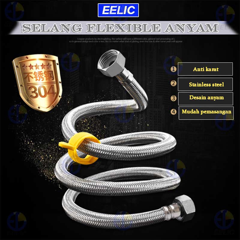 Jual EELIC SFA- Flexible Anyam stainless selang air wastafel closet panas dingin ukuran 30/40/50 ...
