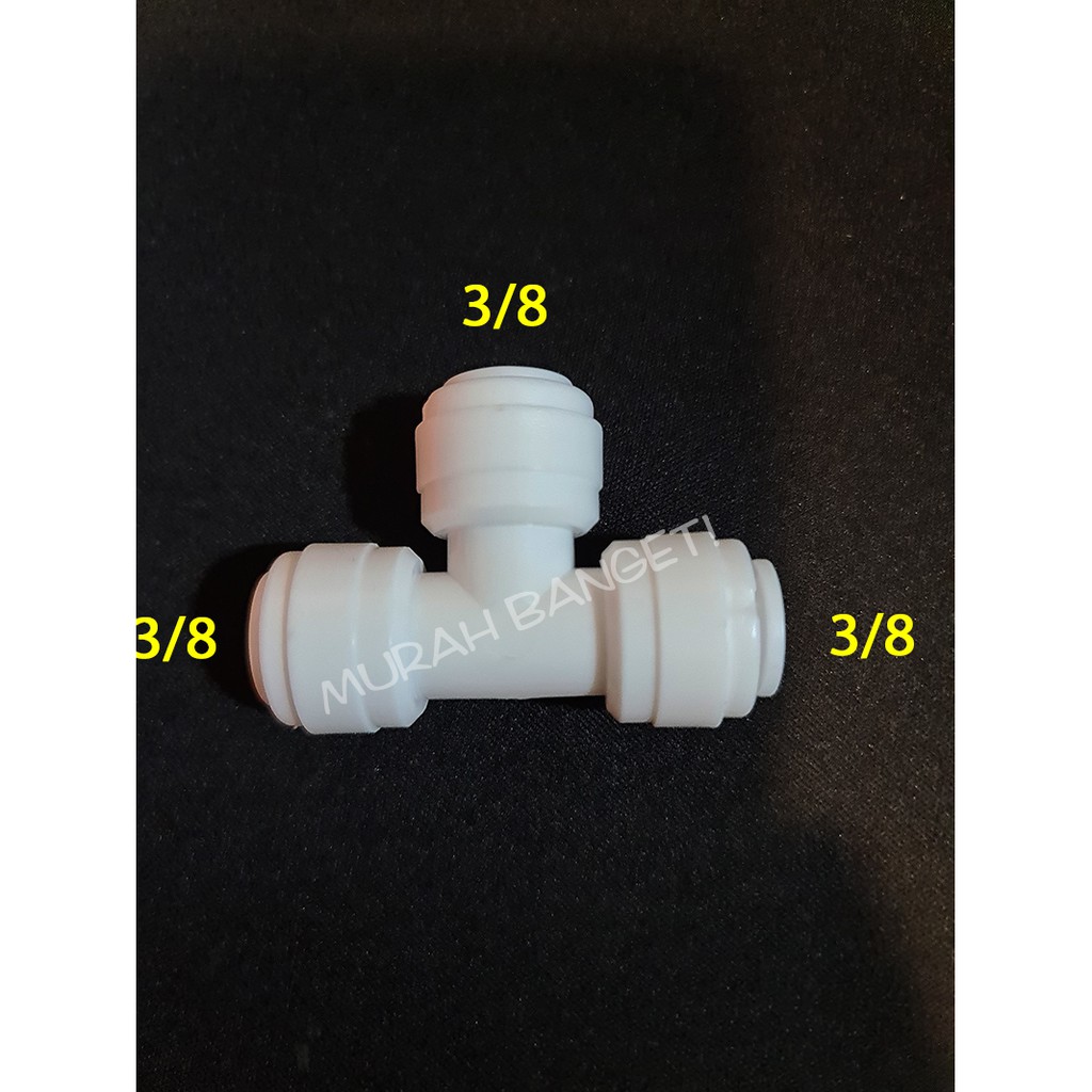 Jual konektor Tee ro fitting ro sambungan T ro reverse osmosis 3/8x3 ...