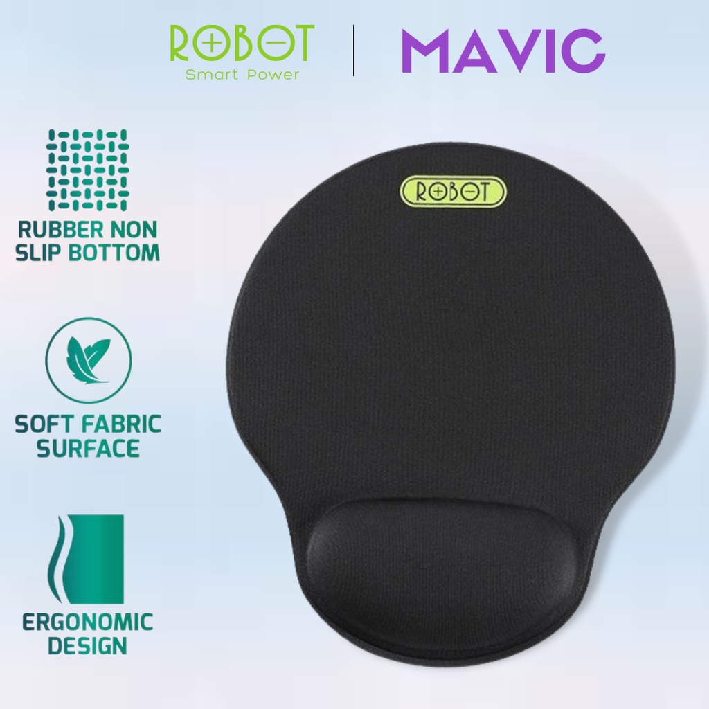 Jual ROBOT RP02 Mousepad Non-Slip With Ergonomic Mouse Pad Rest Design ...