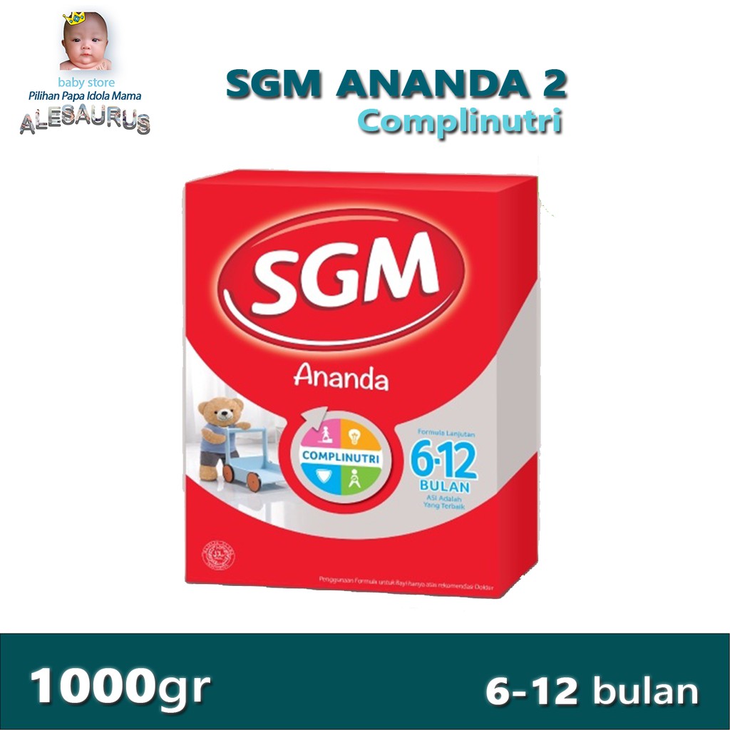 Jual SGM Ananda 2 Susu Formula Bayi 6-12 Bln 1000gr / 1000 gr | Shopee Indonesia