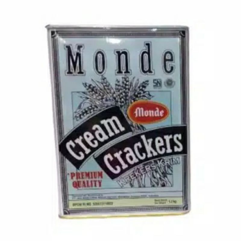 Jual MONDE CREAM CRACKERS 1.2KG cream CRACKERS BISCUIT KALENG | Shopee ...