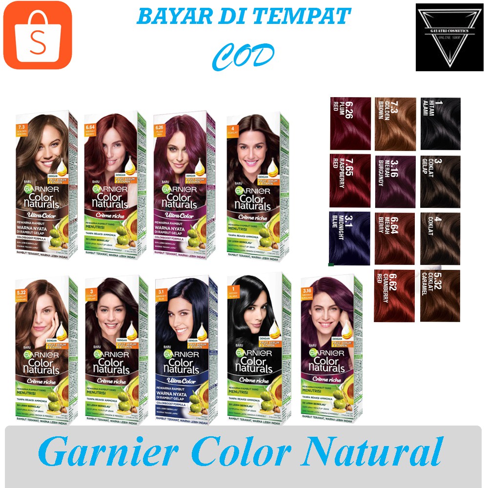 Semir Rambut Garnier Color Natural | Shopee Indonesia