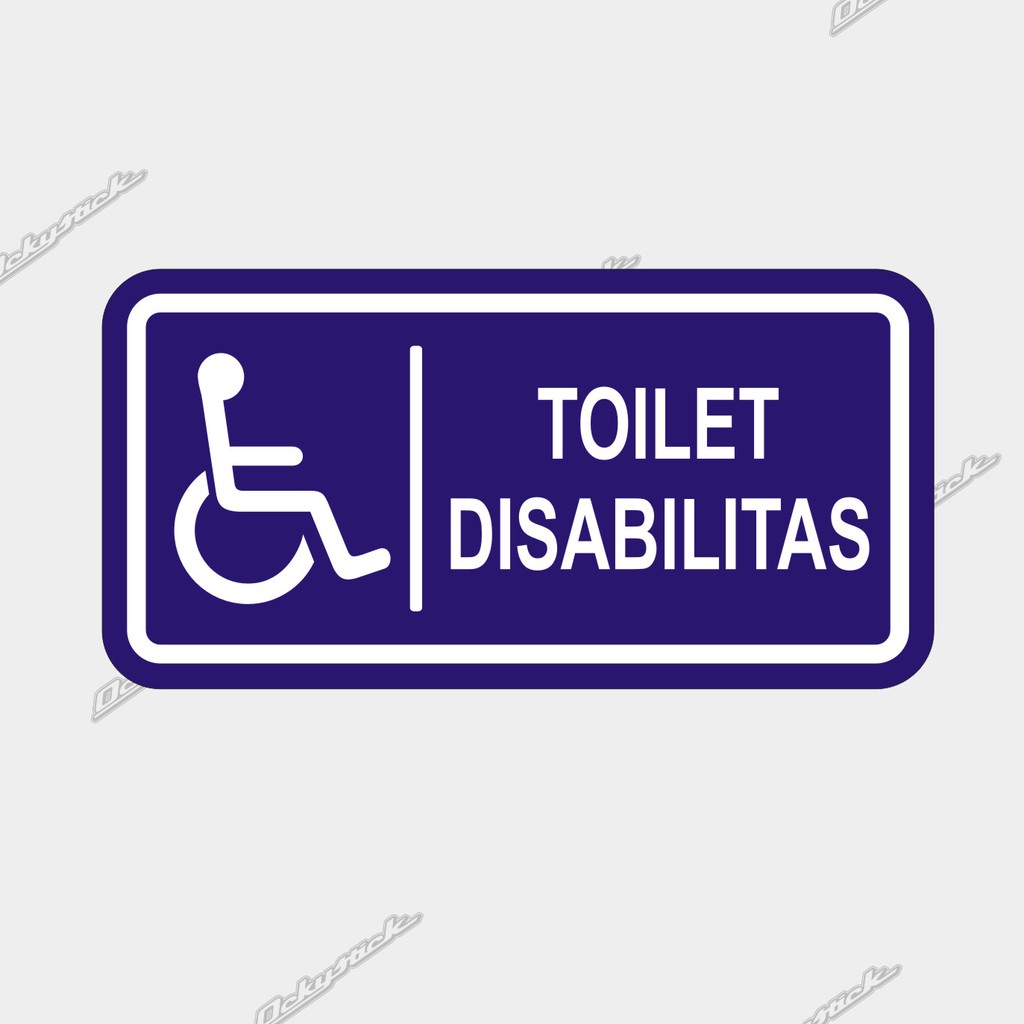 Jual cutting sticker TOILET DISABILITAS stiker rambu sign sticker ...