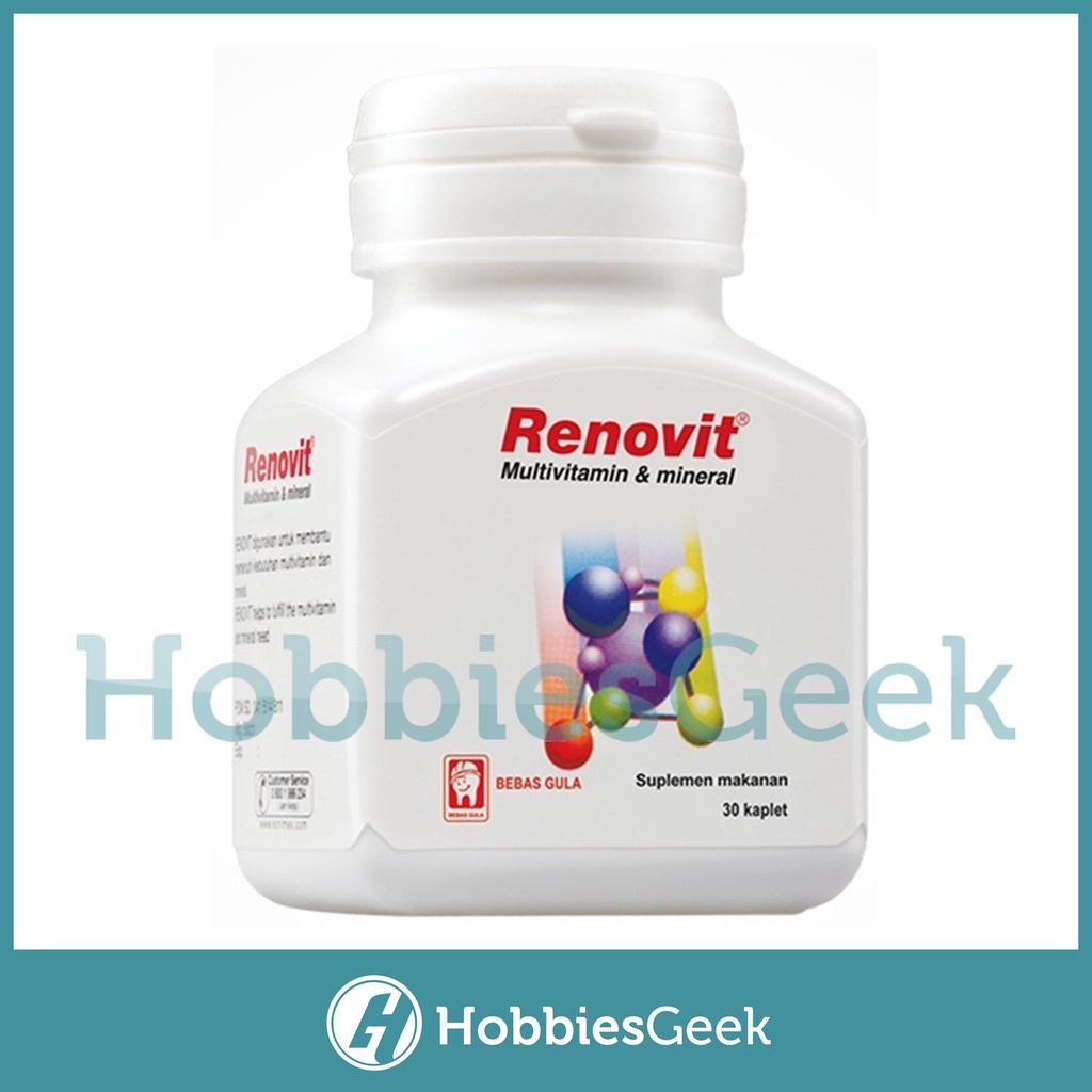 Jual Renovit Multivitamin & Mineral 30 Kaplet Vitamin | Shopee Indonesia