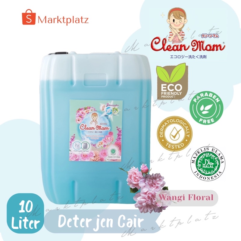 Jual Deterjen Cair / Liquid Clean Mom 10 L Jerigen - Aman untuk bayi ...