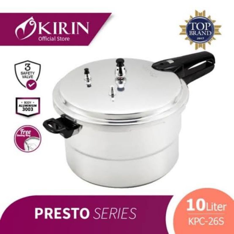 Jual KIRIN PRESSURE COOKER KPC 26 S PANCI PRESTO 10 LITER Indonesia|Shopee Indonesia