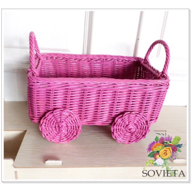 Keranjang Tempat Bedak dan Kuas Make Up Beauty Storage / Keranjang ...