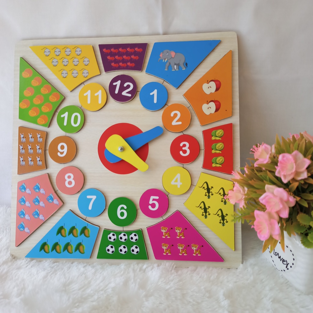 Jual Puzzle Kayu Timbul Jumbo Angka Berhitung Mainan Edukasi Anak ...