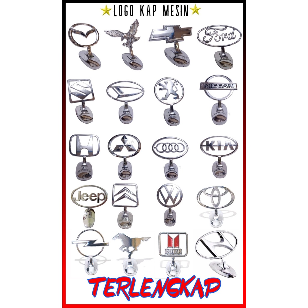 Jual Logo Kap Mesin Mobil Berdiri Bahan Almunium TERLENGKAP | Shopee ...