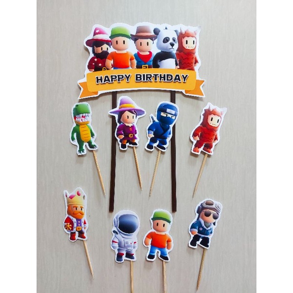 Jual TOPPER STUMBLE GUYS / CAKE TOPPER STUMBLE GUYS / TOPPER KUE ...