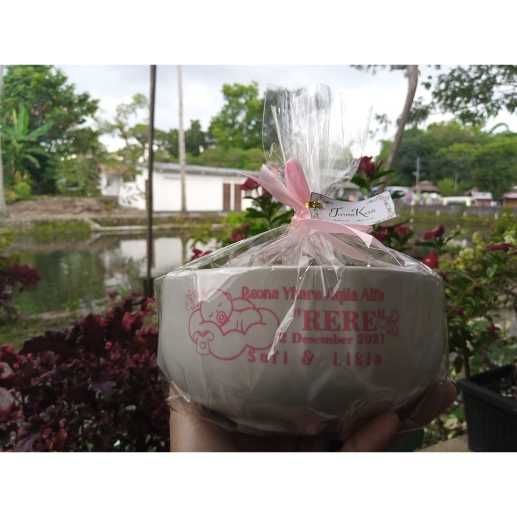 Jual Souvenir Kelahiran,Mangkok Sablon,Mangkok Custom,Mangkok Decal ...